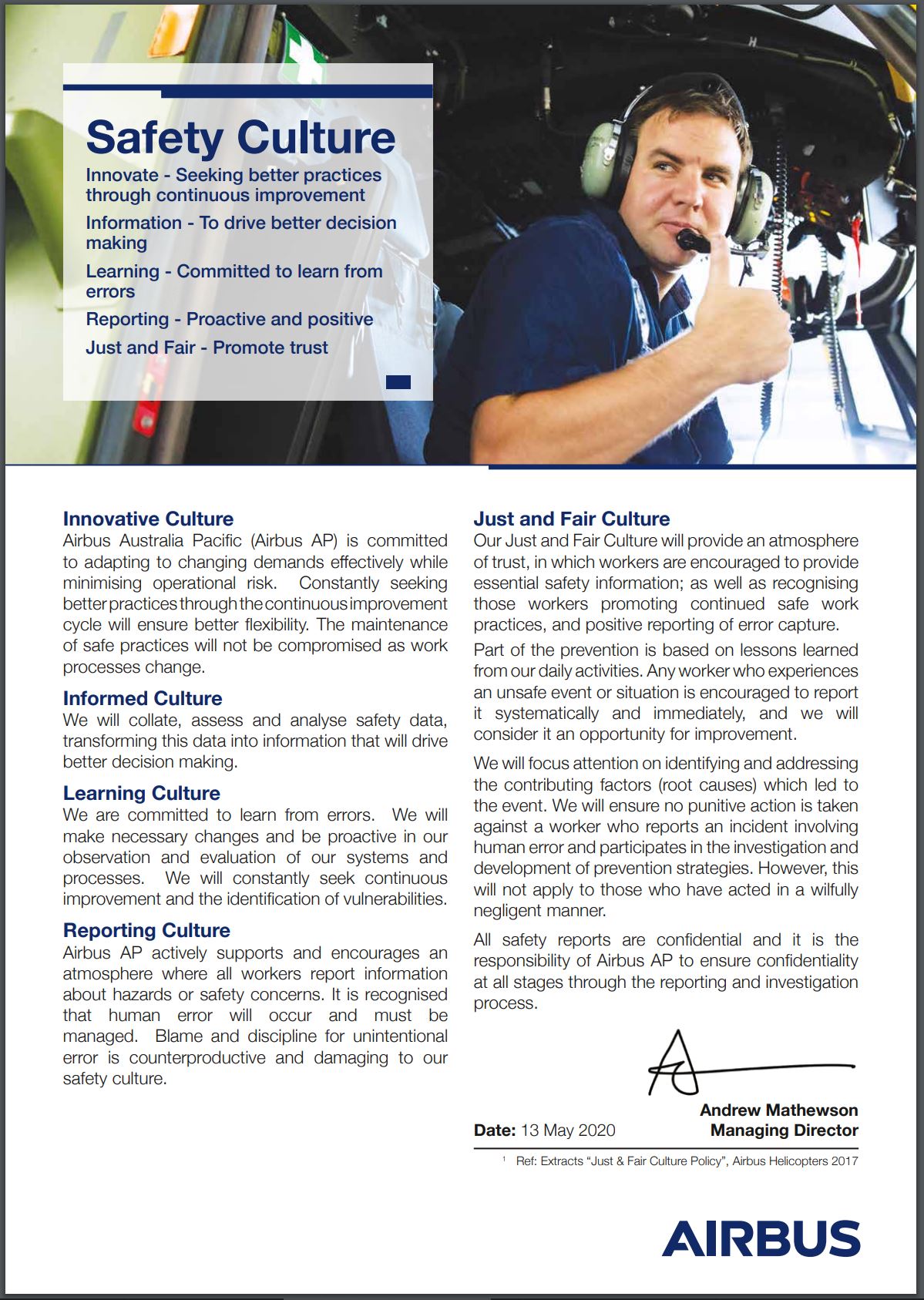 Airbus safety culture – M3R SMS